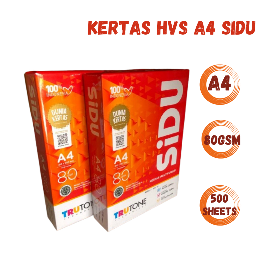 Jual KERTAS HVS SIDU A4 80GSM / HVS A4 80GSM / HVS A4 / SIDU / HVS SIDU ...