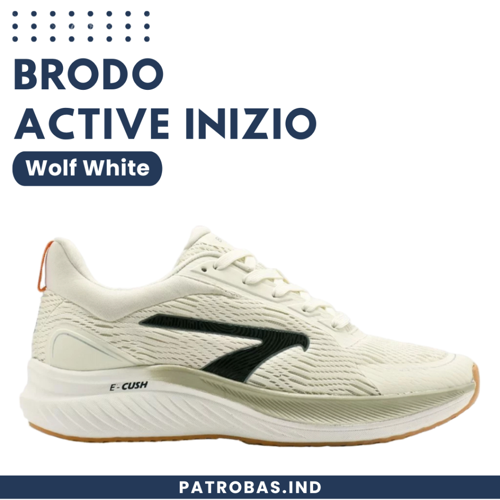 Jual BRODO Active Inizio Arctic Wolf White Original Sepatu Sneakers ...