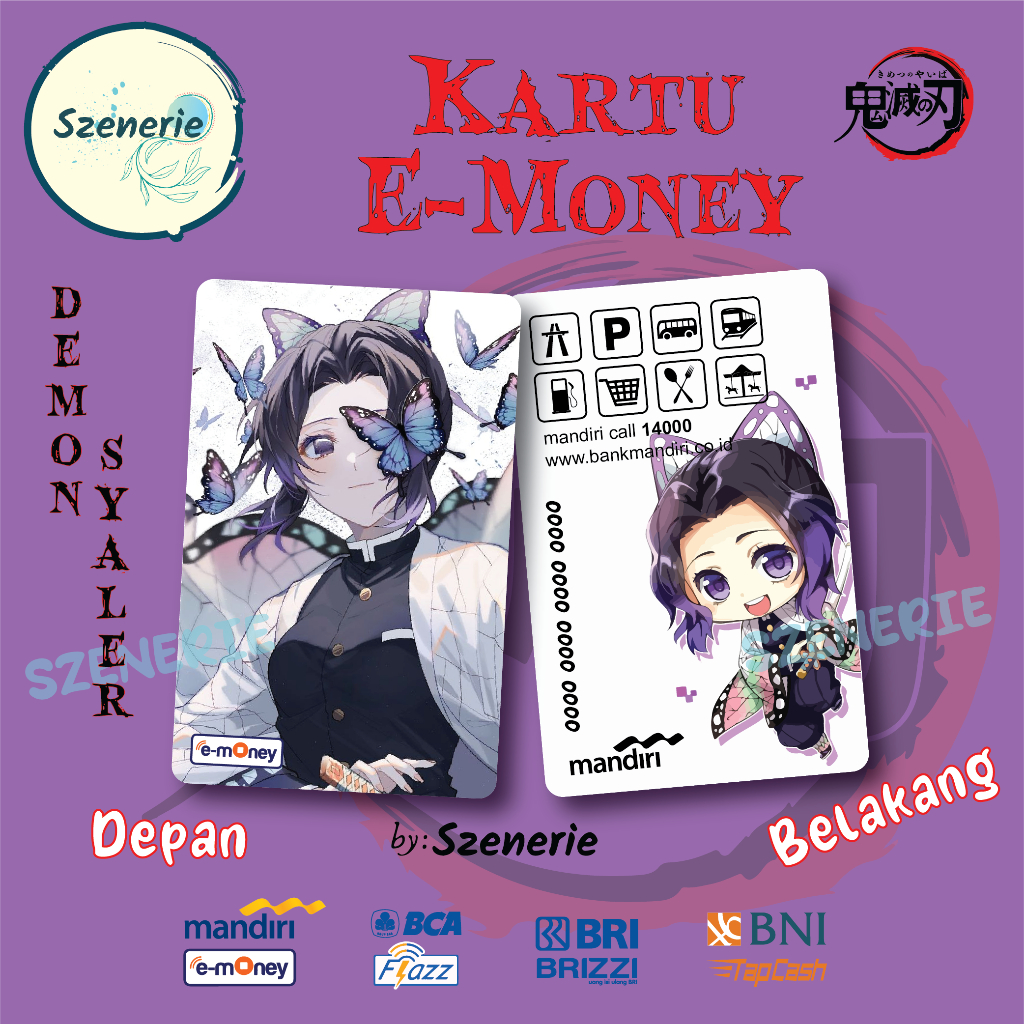 Jual Emoney Shinobu Kocho Demon Slayer Flazz gen 2 Kartu E-money ...