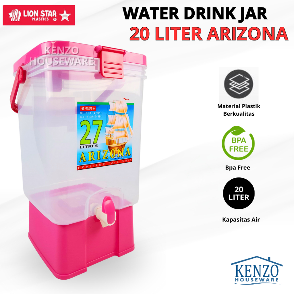Jual LION STAR ARIZONA Drink Jar 20 Liter Water Dispenser Dengan Keran ...