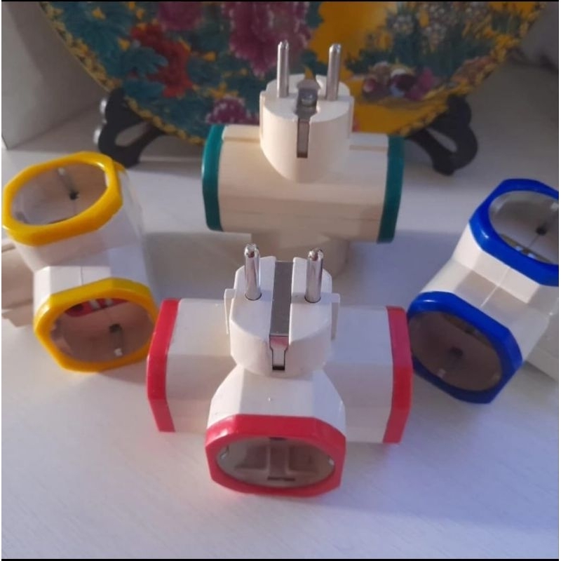 Jual STEKER listrik T 3 lubang ARDE /TA 208 W / COLOKAN - Merah ...