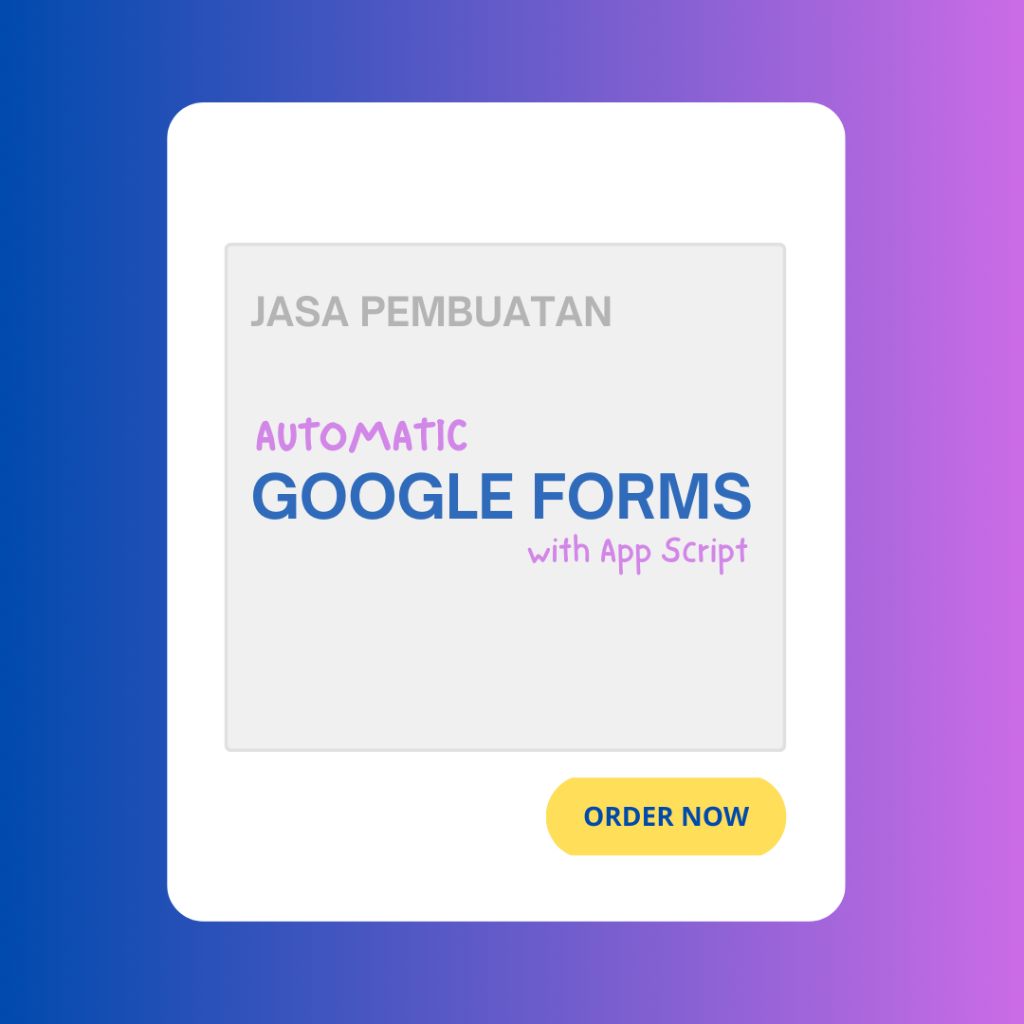 Jual Jasa Pembuatan Auto Google Forms | Shopee Indonesia