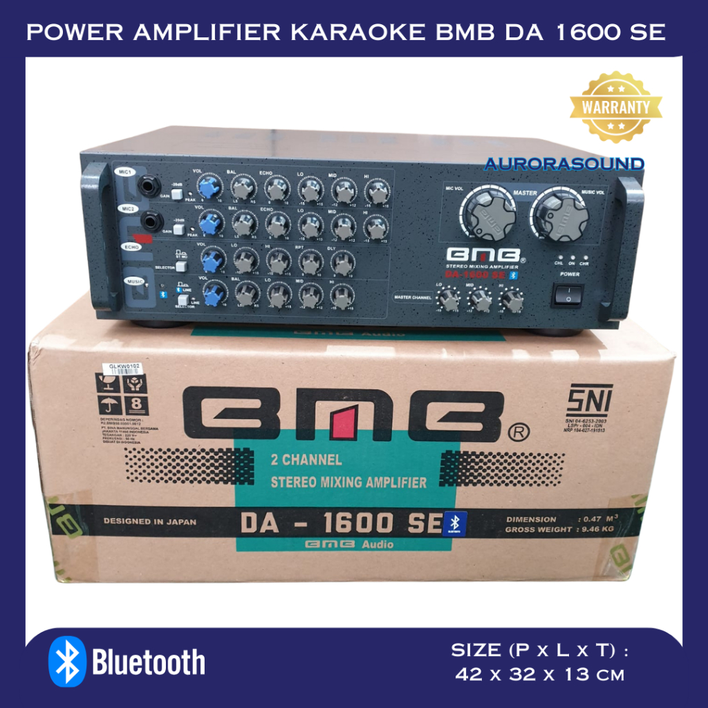 Jual POWER AMPLIFIER BMB DA 1600 SE KARAOKE SUPPORT BLUETOOTH ORIGINAL ...