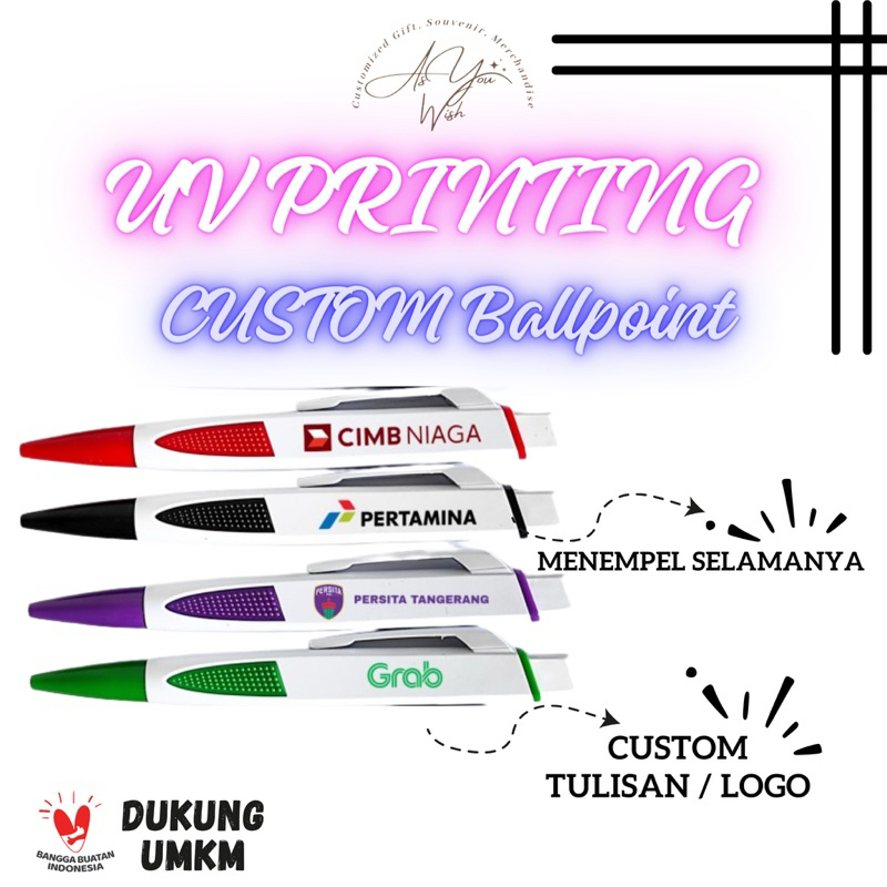 Jual Pen / Pena / Pulpen / Ballpoint Custom UV PRINT / Souvenir Pulpen ...