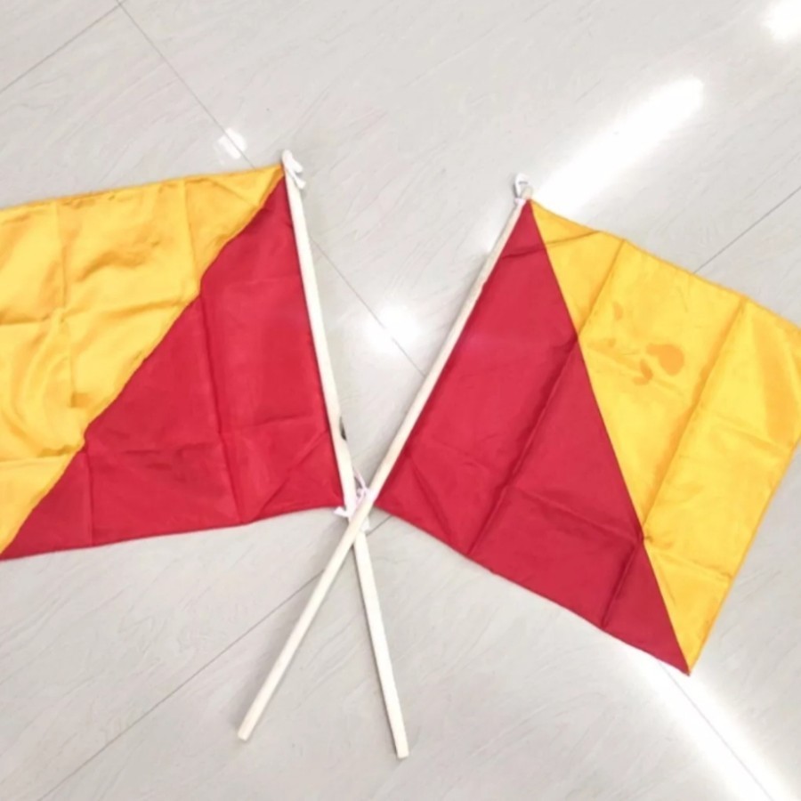 Jual SEPASANG BENDERA + TONGKAT BENDERA PRAMUKA SEMAPHORE SET ...