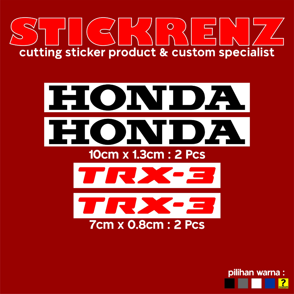 Jual Cutting Sticker Stiker Helm Motor Honda TRX-3 01 Custom | Shopee Indonesia