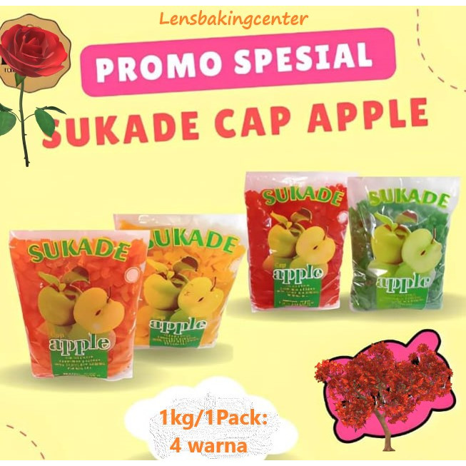 Jual Sukade Apel / Apple 1kg | Sukade Manisan Pepaya | Toping / Topping ...