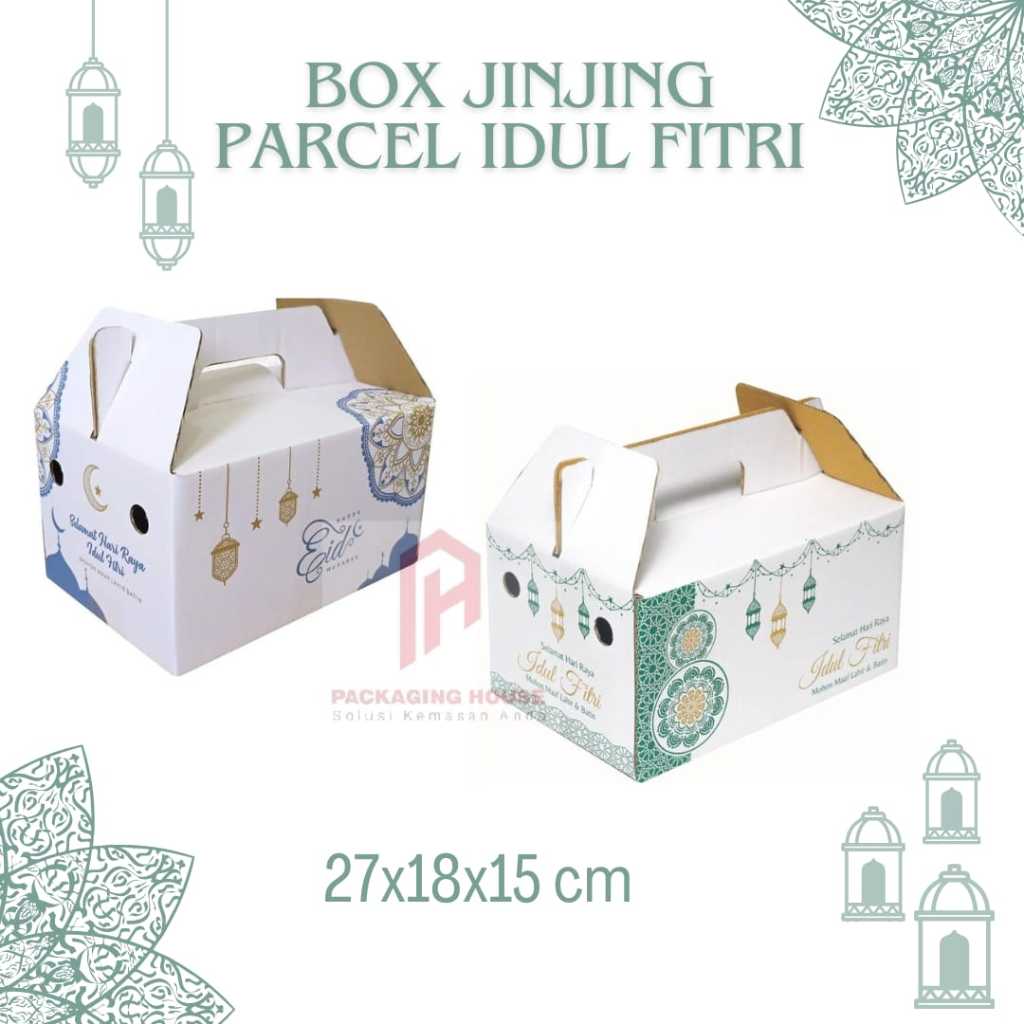 Jual Box Jinjing Parcel 27x18x15 Idul Fitri | Box parcel | Eid Mubarak ...