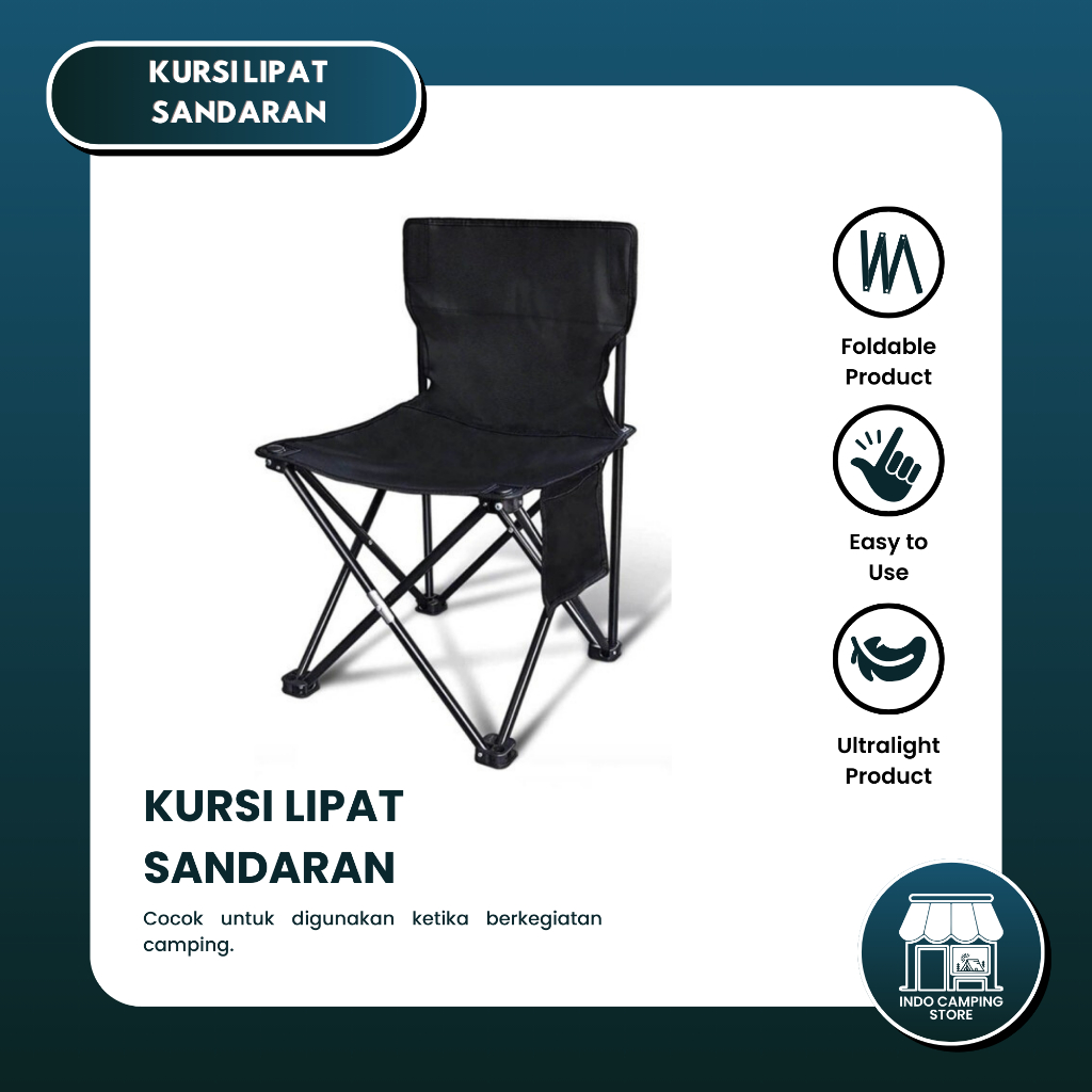 Jual Kursi Lipat Sandaran Kursi Mancing Kursi Hiking Camping Traveling ...