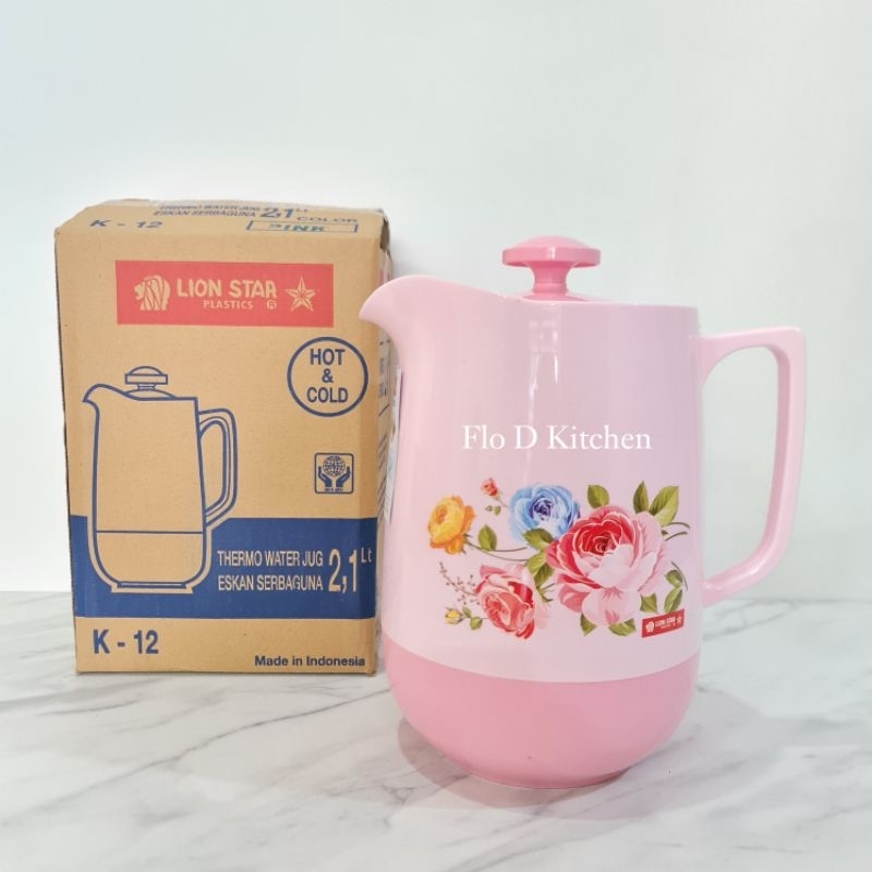 Jual Lion Star Eskan Thermo Water Jug 2.1 Liter Teko Air Panas Dingin | Shopee Indonesia