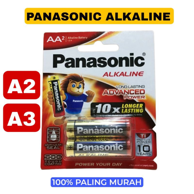 Jual BATERAI AA DAN AAA PANASONIC ALKALINE A2 DAN A3 Advance Power Batre A2 Baterai Panasonic ...