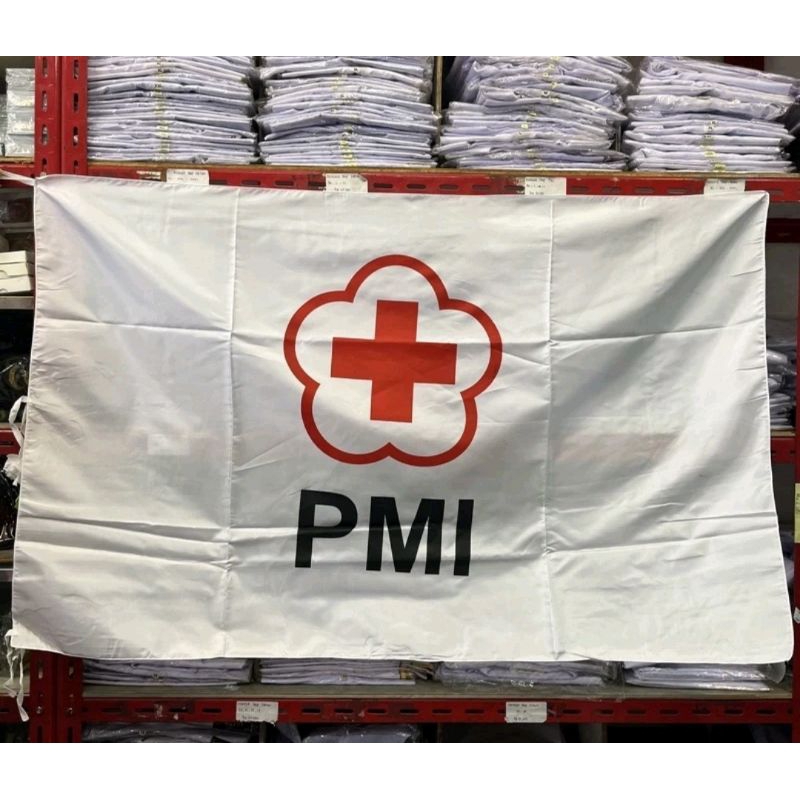 Jual Bendera Star / Bendera PMI Ukuran 80x120cm Bijian | Shopee Indonesia