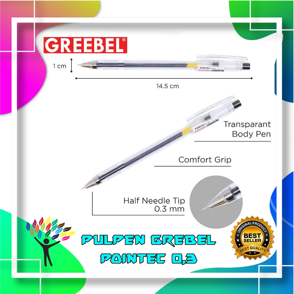 Jual GREEBEL GEL PEN GP-506 POINTEC 0.3 /Pen/Pulpen/gel pen | Shopee Indonesia