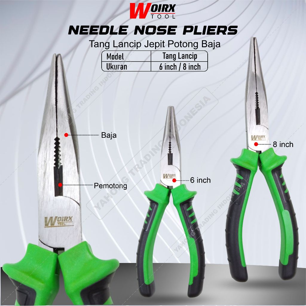 Jual Tang Lancip 6" 8" inch Long Nose Tang Cucut WOIRX TOOL | Shopee Indonesia