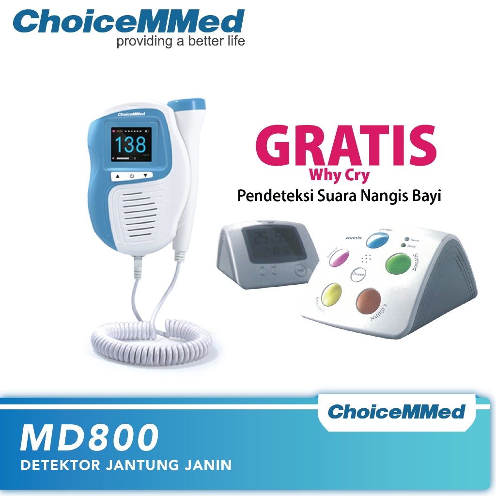 Jual CHOICEMMED - Fetal Doppler MD800 Alat Deteksi Detak Jantung Bayi | Shopee Indonesia