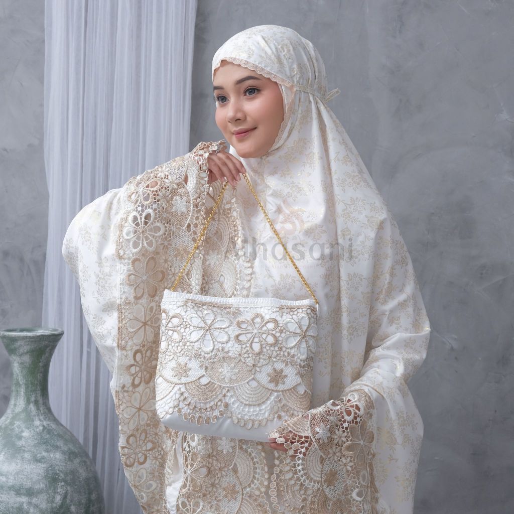 Jual Mukena Dewasa 2in1 Renda Mewah Katun Super Foil Premium Nyaman ...