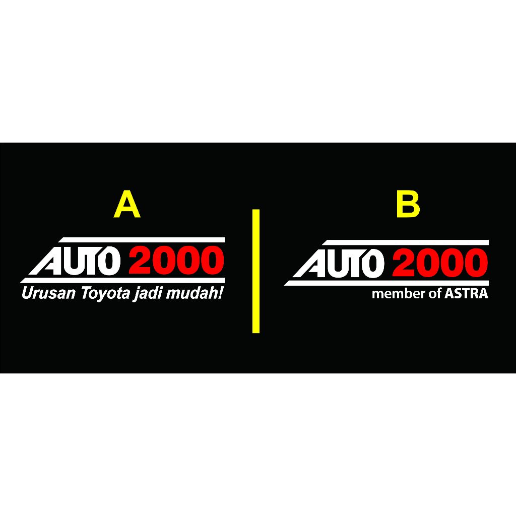 Jual cutting sticker Toyota auto 2000 dan member of astra | Shopee ...
