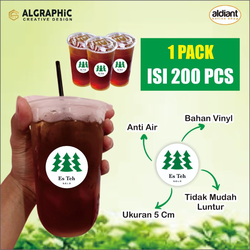 Jual STIKER CUP ES TEH SOLO Bahan Stiker Vinyl | Shopee Indonesia