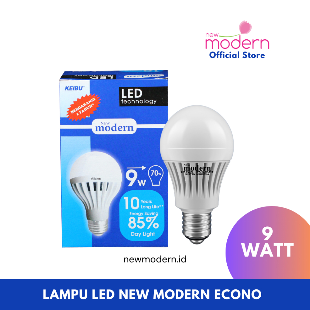 Jual New Modern Lampu LED ECO 9 Watt | Shopee Indonesia
