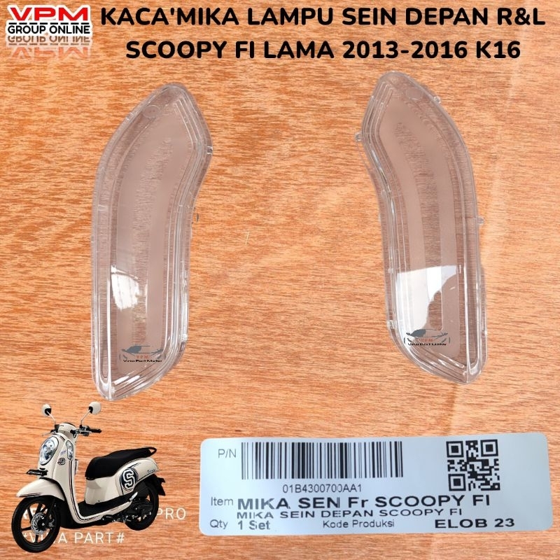 Jual kaca mika lampu sein sen riting depan scoopy fi lama kanan kiri K16 | Shopee Indonesia