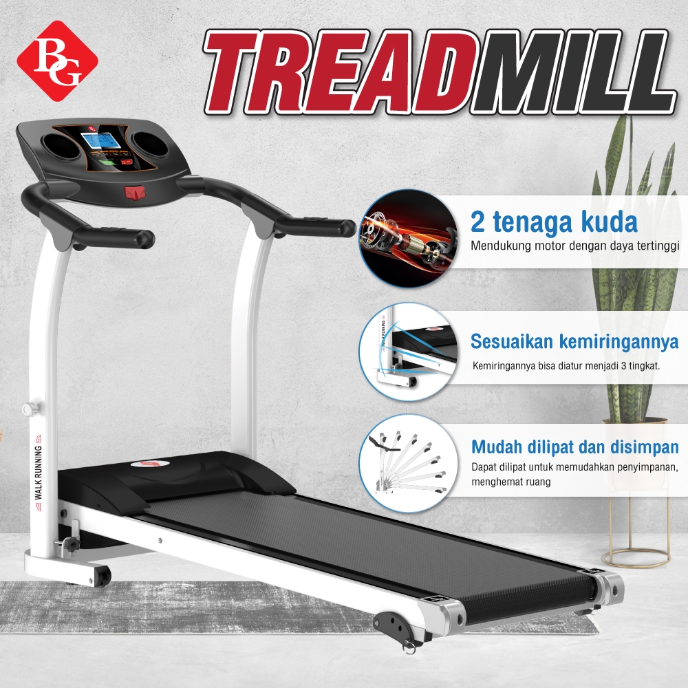 Jual BG SPORT Treadmill Listrik Treadmill Electric Walking Pad Alat ...