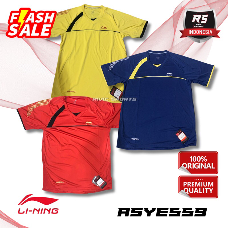 Jual Baju Kaos / Jersey LINING ASYE 559 ASYE559 ORIGINAL BADMINTON ...