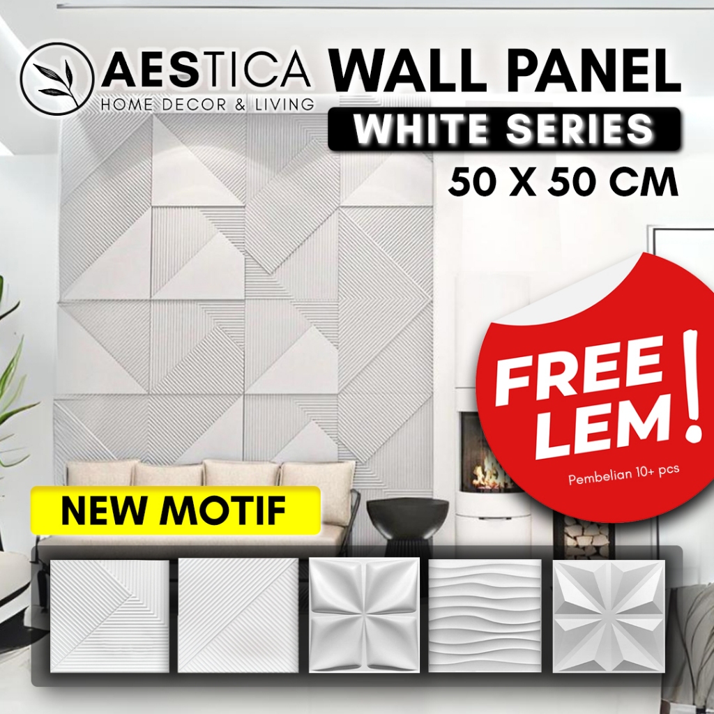 Jual 3D PVC Wall panel Dinding 50x50CM Wallpaper | Dekor rumah | Home ...