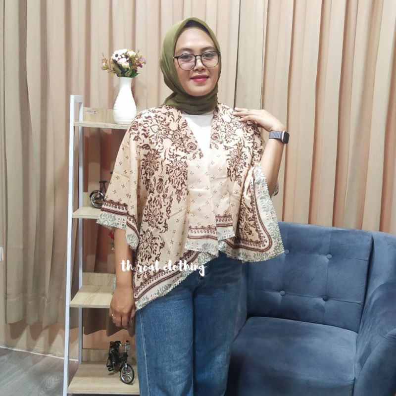 Jual | COD | OOTD outer scarf batwing / outer scarf model kelalawar ...