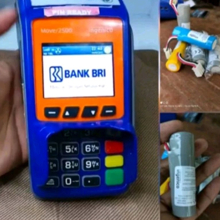 Jual Baterai mesin edc ingenico Bri, Bca, Bni, Btn, Bukopin, Mandiri type move 2500 | Shopee ...