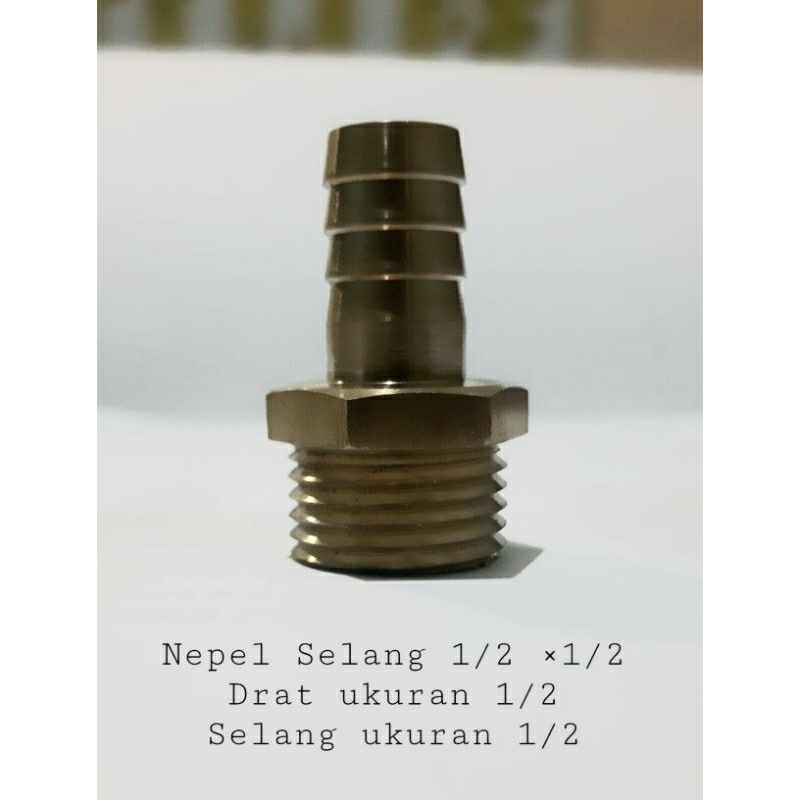 Jual Nepel Selang 1/2 × 1/2 Hose nepel Brass/Kuningan | Shopee Indonesia