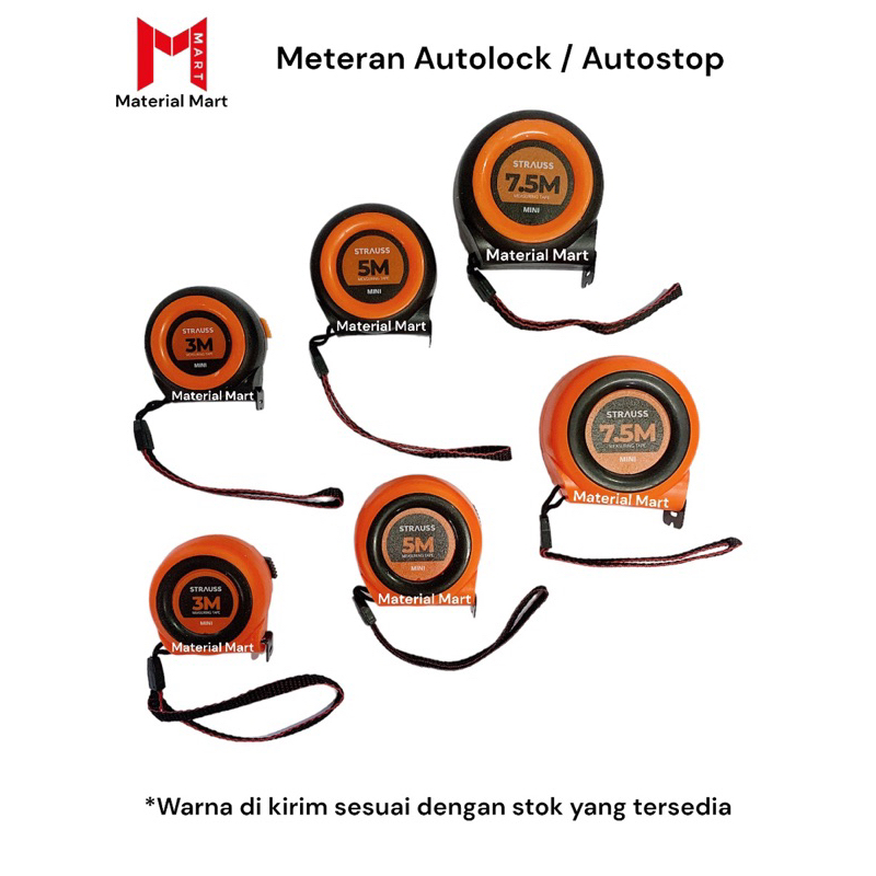 Jual Meteran Mini 3 Meter | Alat Ukur Autolock 5 M | Pengukur Dimensi 7 ...
