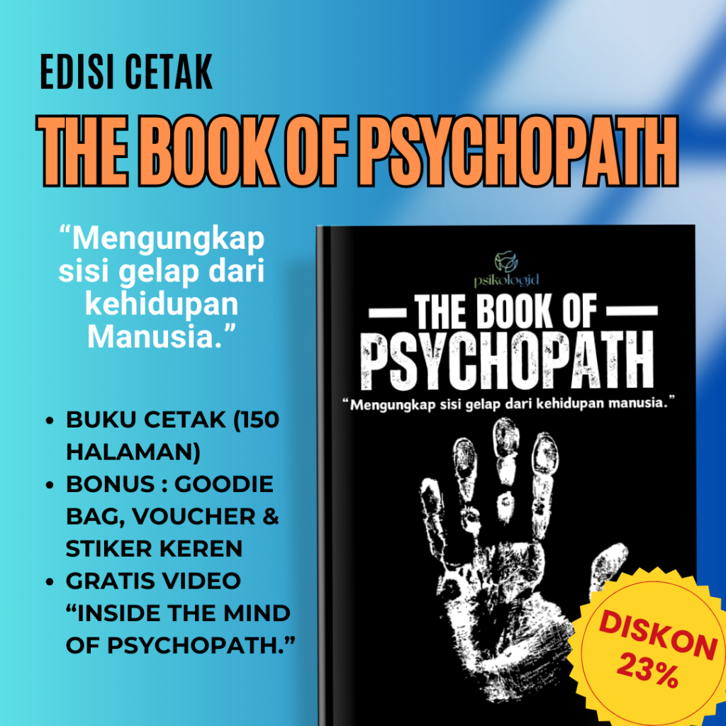 Jual Buku Psikologi : The Book of Psychopath (BONUS Video Kelas ...