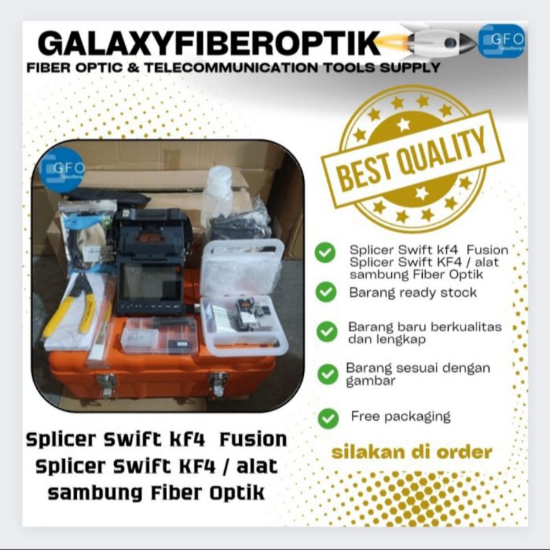 Jual splicer swift kf4 / fusion splicer kf4 / alat sambung fiber optik ...