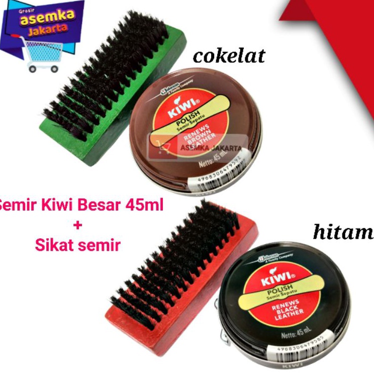 Jual Harga Terbaik Semir Sepatu Kiwi shoe Polish Besar 45ml 175ml Lengkap Sikat semir | Shopee ...