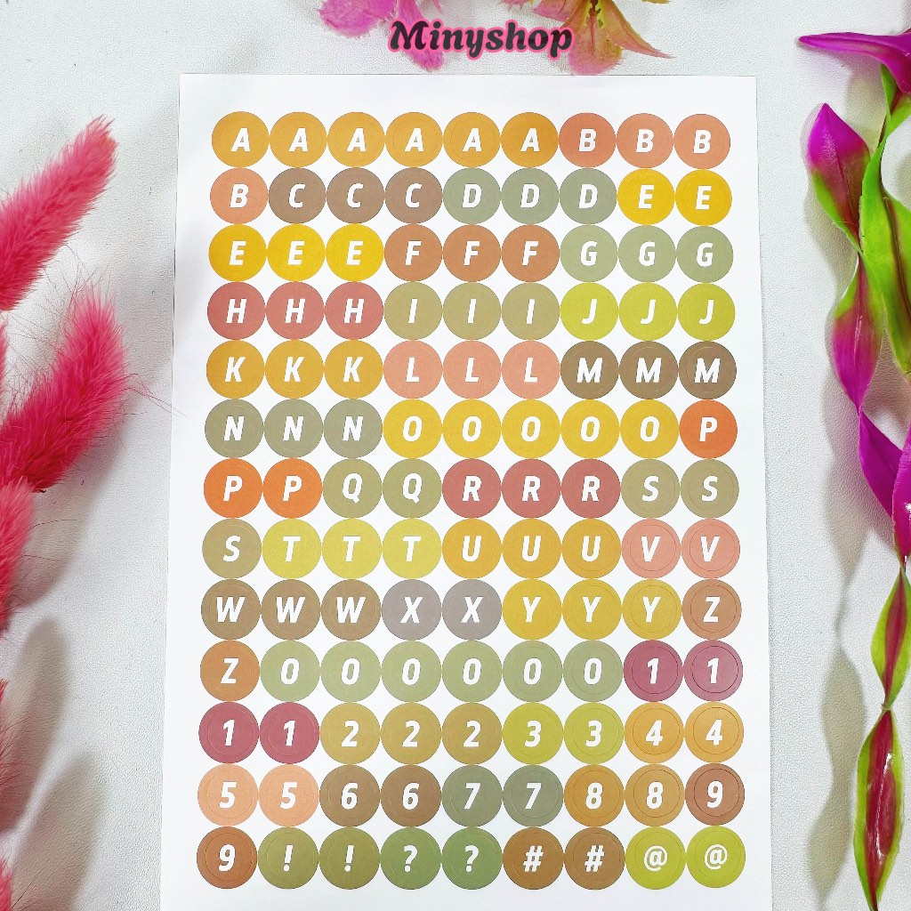 Jual sticker Abjad Alphabet Sticker Huruf Aestetic Kreatif Untuk Binder ...