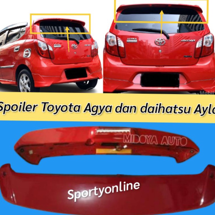 Jual DM Spoiler agya dan ayla plus lampu | Shopee Indonesia