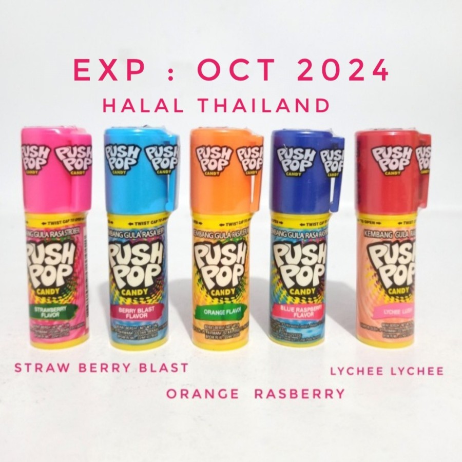 Jual Permen Push Pop / Permen Bentuk Lipstick / Push Pop Fruit Candy ...
