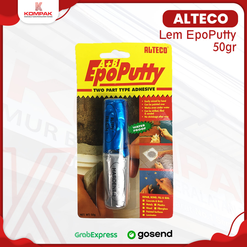 Jual LEM EPO PUTTY / LEM ALTECO LEM PORTING 50 GRAM / LEM EPOXY ...