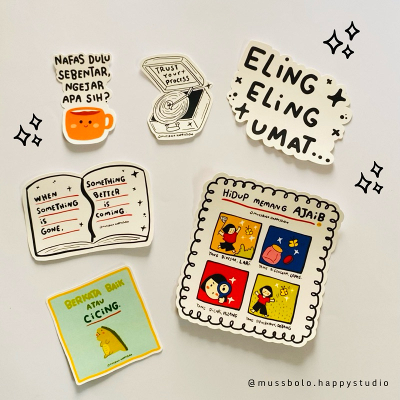 Jual sticker kata-kata | life reminder sticker | sticker kata-kata lucu ...