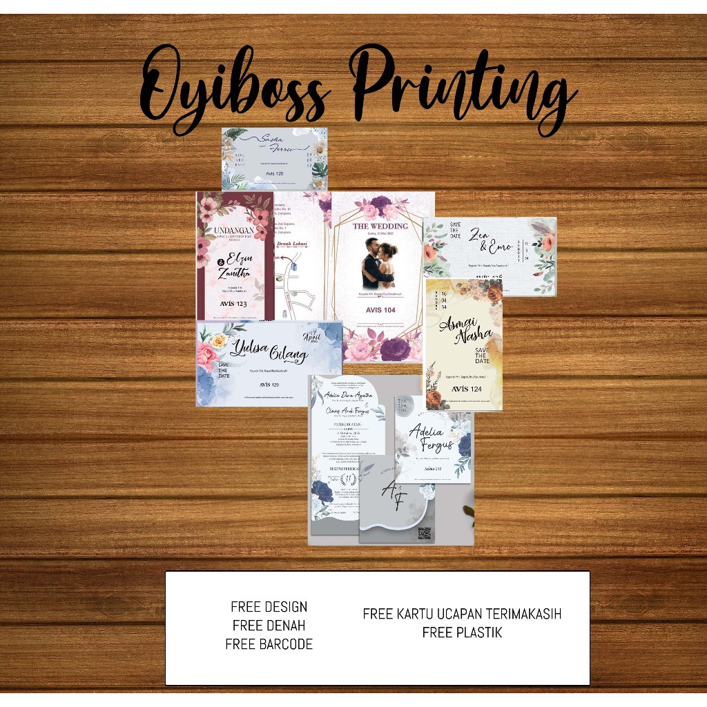 Jual Cetak Undangan Pernikahan Full Colour banyak Design | Shopee Indonesia