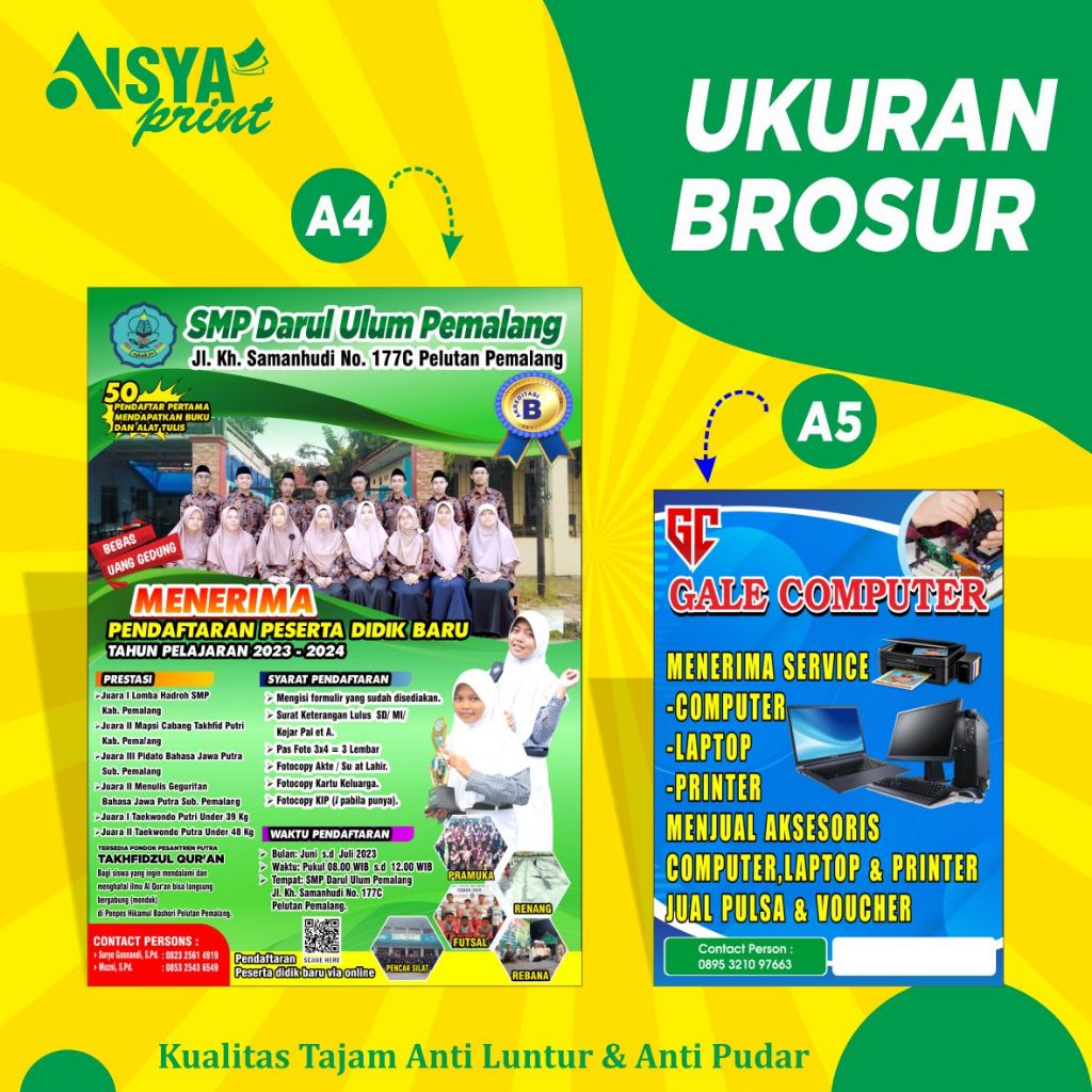 Jual CETAK BROSUR A4 | BROSUR LIPAT | BROSUR PPDB | famlet dan brosur ...