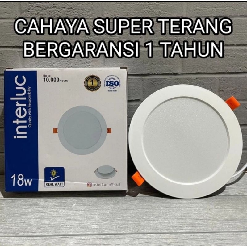 Jual INTERLUC DOWNLIGHT LAMPU LED PANEL 18 WATT IB INBOW TERANG MURAH ...