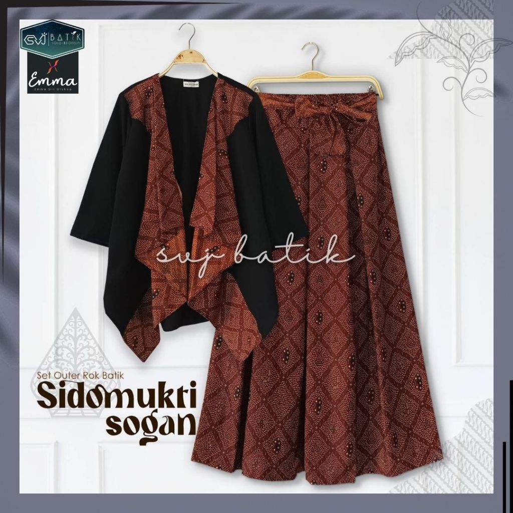 Jual Set Batik Wanita Aesthetic Outer dan Rok Terbaru Motif Batik ...
