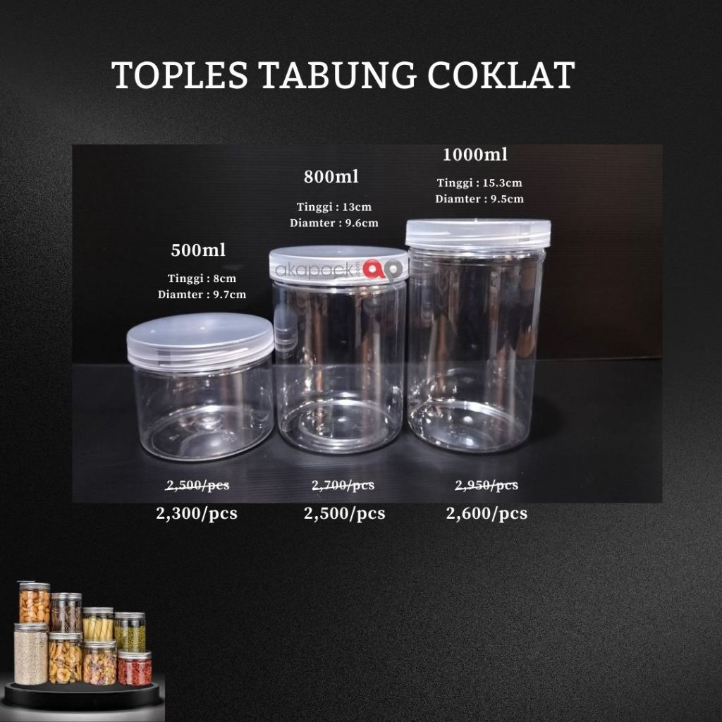 Jual (28pc) Toples Tabung Plastik Bening Diamter 9.5cm | Toples Astor ...