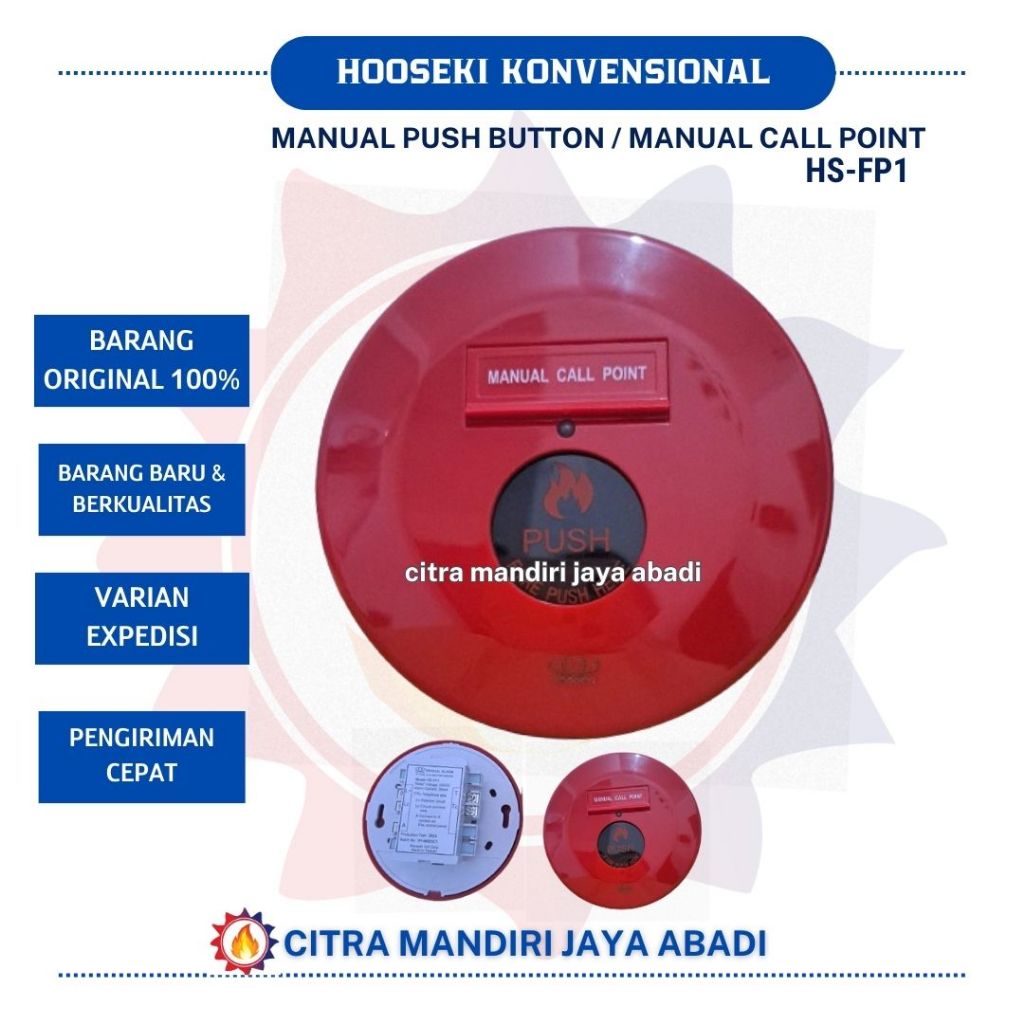 Jual HOOSEKI MANUAL CALL POINT PUSH BUTTON tanpa base | Shopee Indonesia