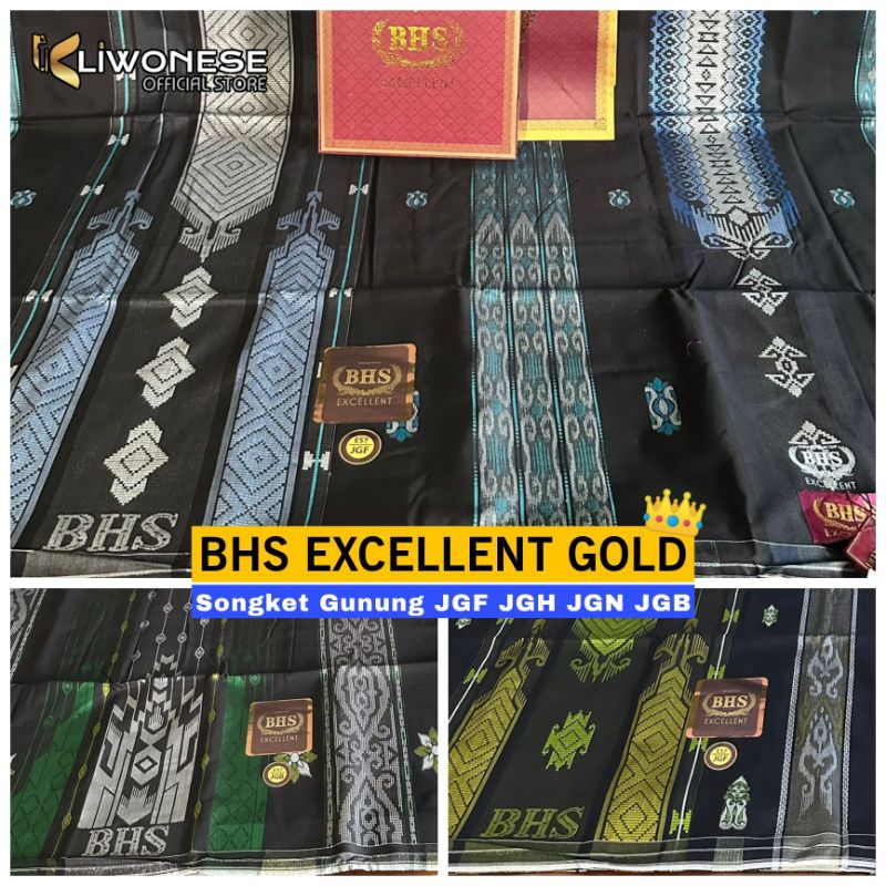 Jual Sarung BHS EXCELLENT Jacquard GOLD ORIGINAL Songket Gunung JGF JGH ...