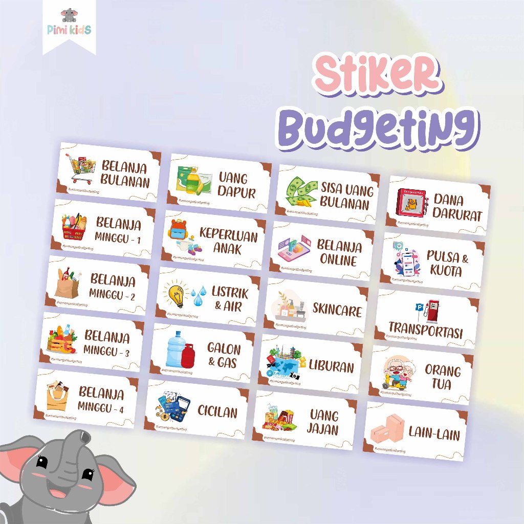 Jual STIKER BUDGETING WALLET ORGANIZER STIKER DOMPET KEUANGAN | Shopee ...