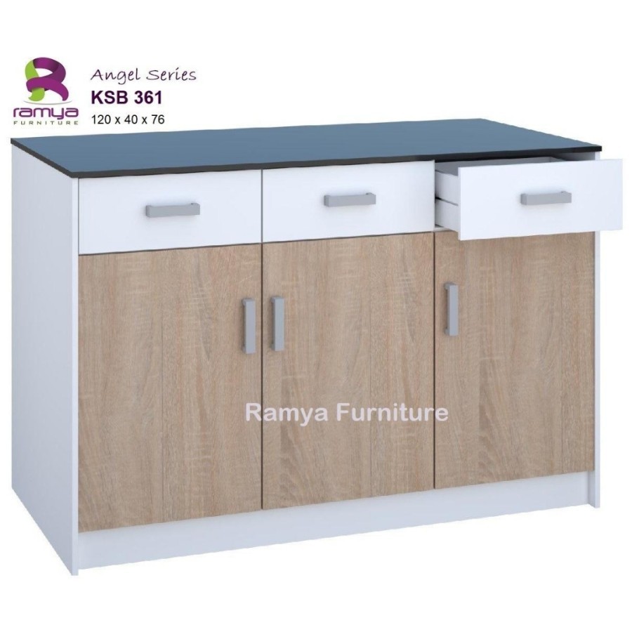 Jual LEMARI DAPUR RAK DAPUR RAK PENYIMPANAN KITCHEN SET BAWAH 3 PINTU ...