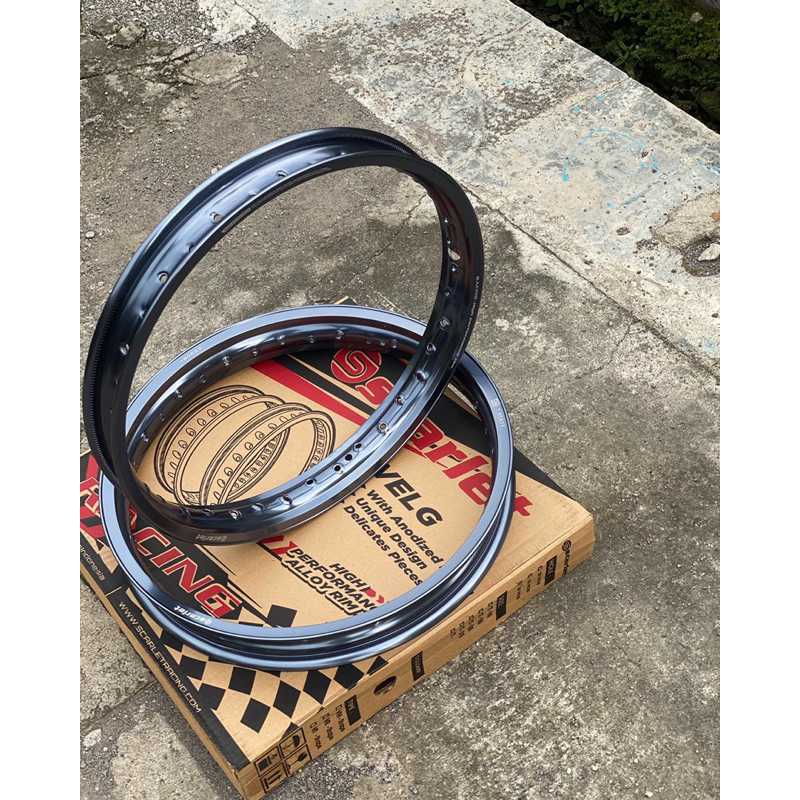 Jual velg scarlet type wr ukuran 160/185 ring 17 warna titanium grey ...