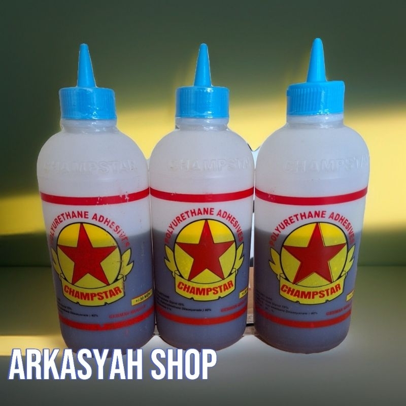 Jual LEM BINTANG PU NEW 1/2KG 3 BOTOL (LEM CROT LEM MADU LEM BUSA LEM ...